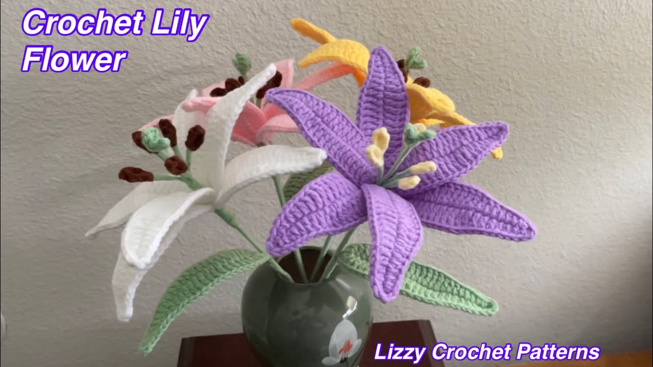 🥰🌸How to Crochet a Lily Flower 🌺step by step🥰 - YouTube