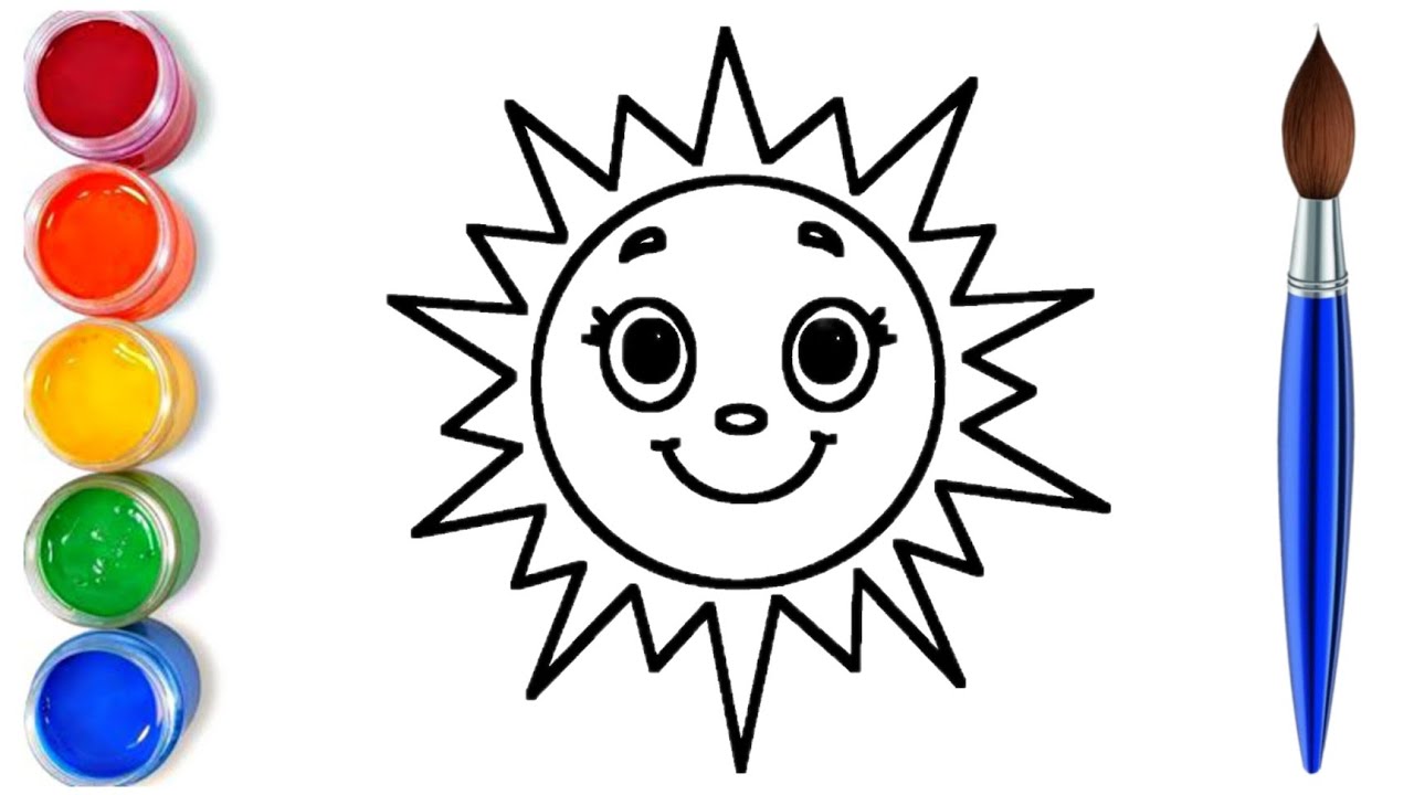 How to draw easy sun | easy drawing step by step for kids - YouTube