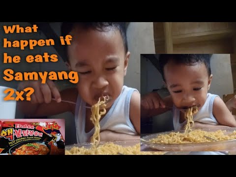 Baby eating Samyang 2021|Does he eat Samyang? (Boy Tapang) - YouTube