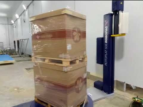 Запущены в работу два паллетообмотчика Robopac Rotoplat 508 PDS - YouTube