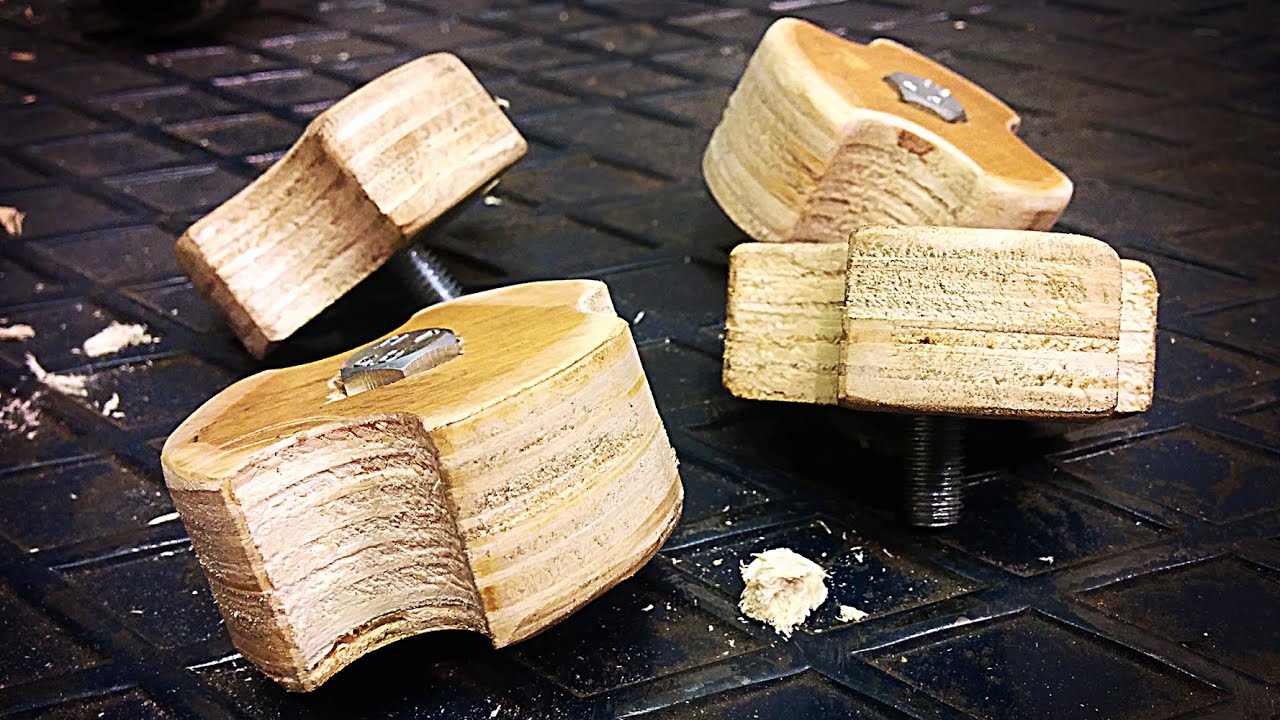 Simple homemade wooden knobs - YouTube