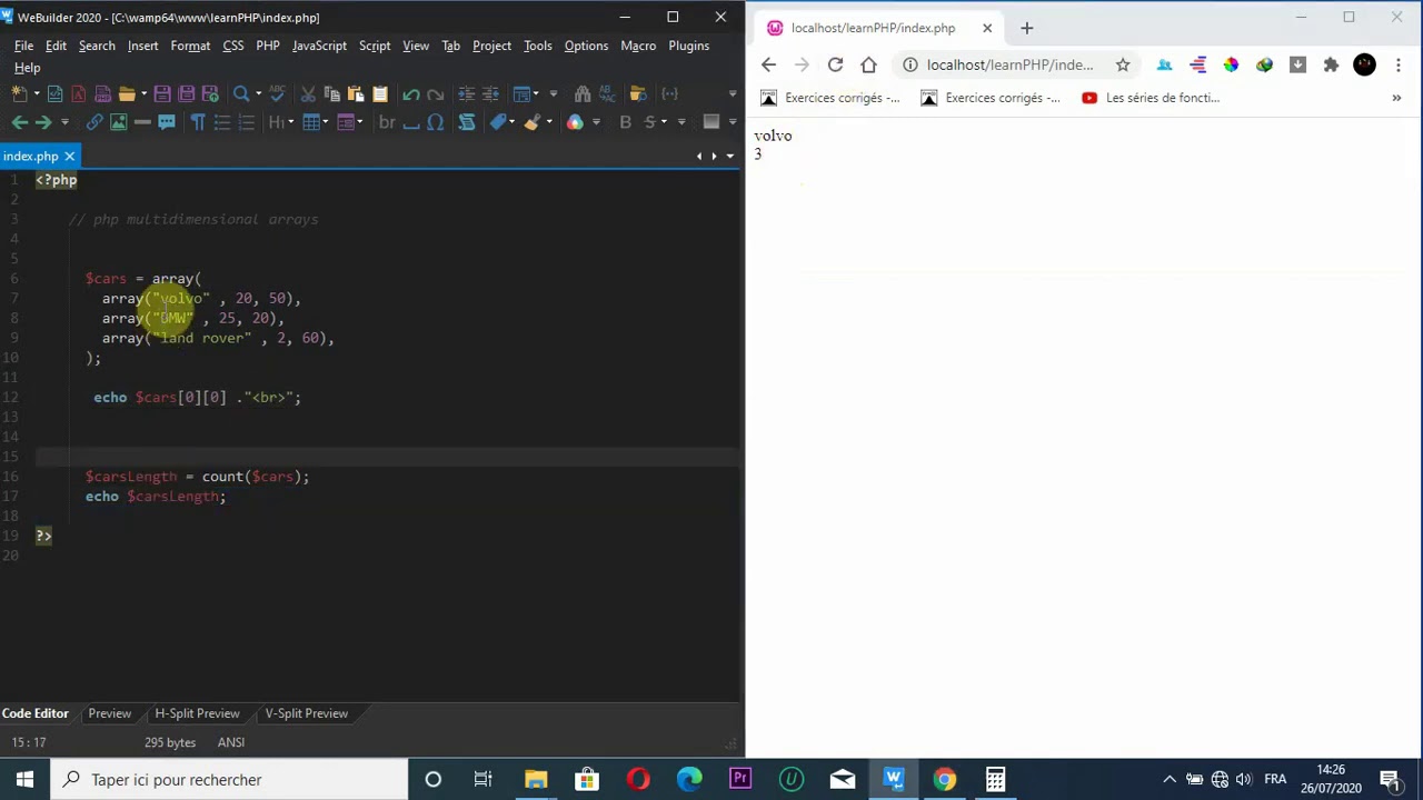 شرح Php من دورة Php Darija دورة Php كاملة Php Arrays
