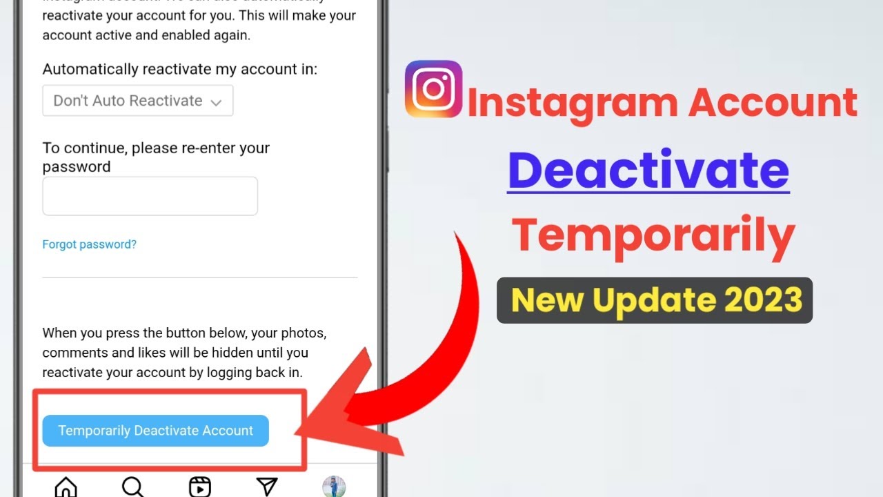 Instagram Account Deactivate Kaise Kare in 2023 | How To Temporarily ...