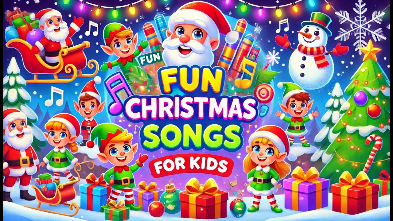 6 Fun Animated Christmas Songs for Kids | Merry Christmas, Jingle Bells ...