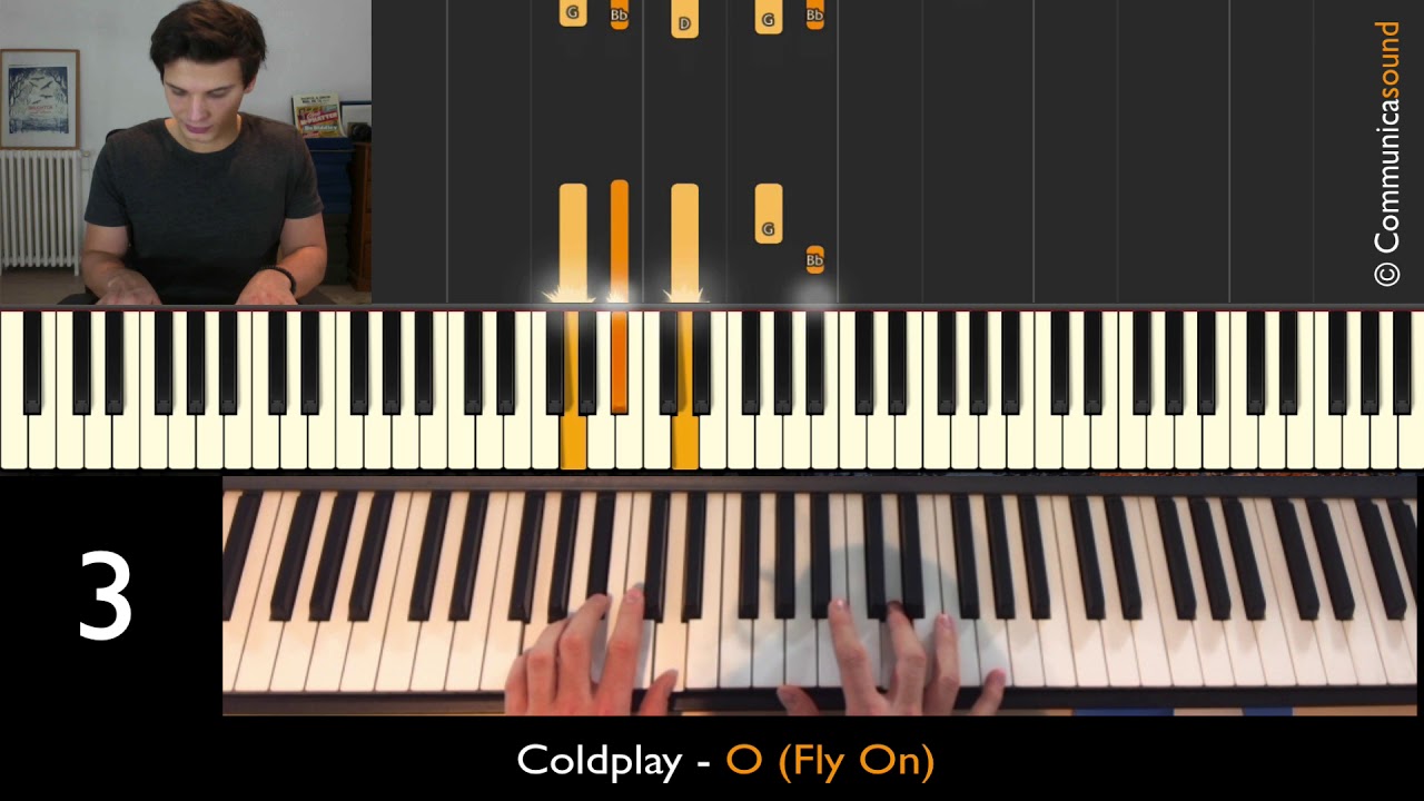 COLDPLAY - O (FLY ON) - Piano Easy Step by Step Tutorial - YouTube