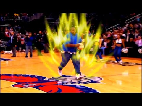 Fat Guy tries to Use Ultra Instinct to make a dunk at a hawks game ...