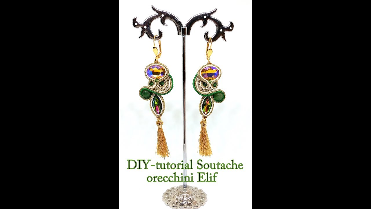 DIY - Tutorial soutache orecchini " Elif" - YouTube