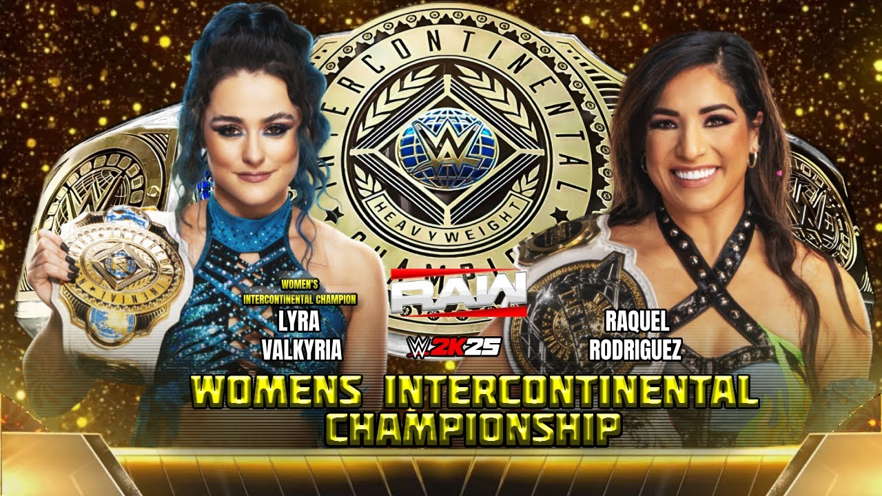 WWE 2K25 PS5 Lyra Valkyrie vs Raquel Rodriguez Women's Intercontinental ...