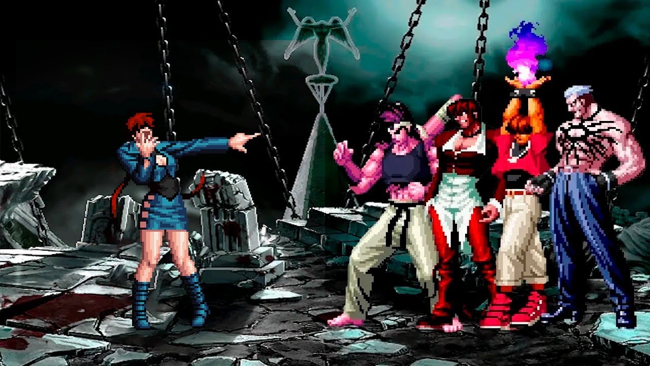 [KOF Mugen] Shermie YS vs KOF Bosses Team - YouTube
