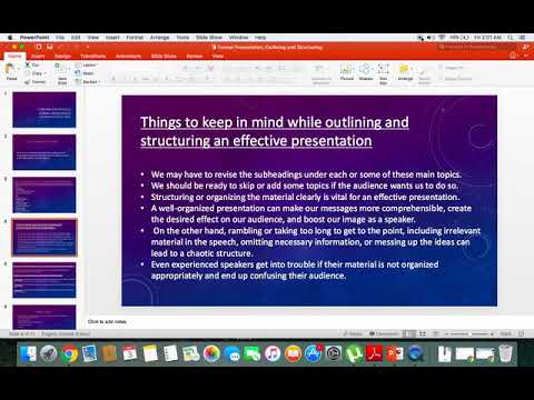 Formal Presentation , Outlining and Structuring 1 - YouTube