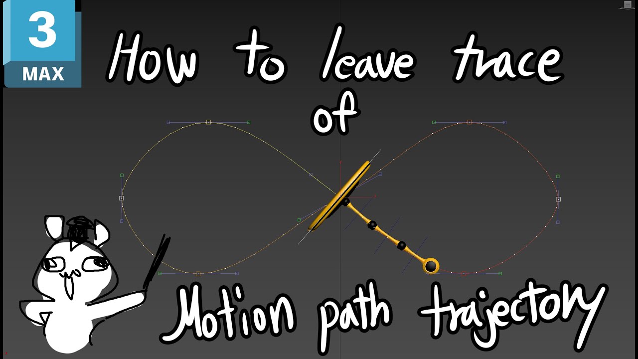 [3dsmax animation] How to leave a trace of Motion path trajectory / 모션 ...