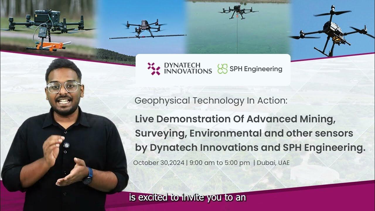 LIVE in Dubai: Live Demonstration Of Advanced Mining, Surveying, Environmental Sensors - YouTube