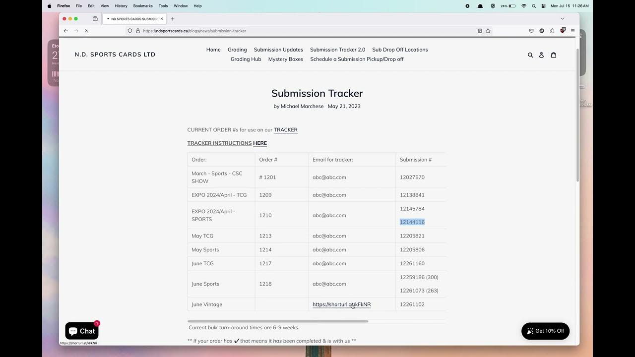 How to use PSA Submission Tracker - ND SPORTS CARDS - YouTube