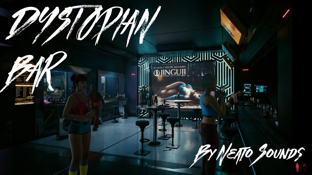 Dystopian Future Bar 🍸 Ambient Bar Sounds to Relax / Study to | 1 Hour ...