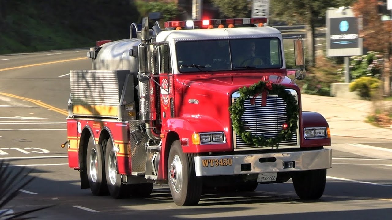 EPIC Water Tender, Utility Truck Responding Code 3 to a Wildland Fire ...