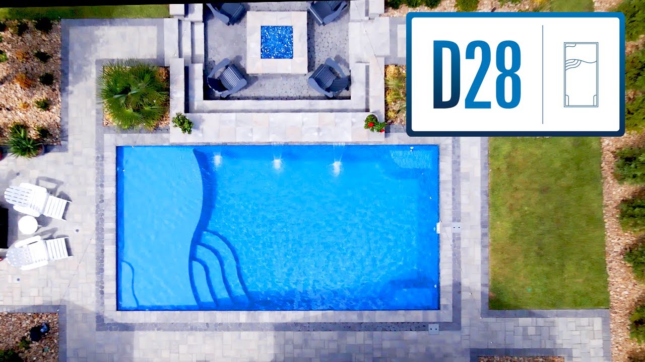 Finished Fiberglass Pool Projects - River Pools D28 Model Highlight ...