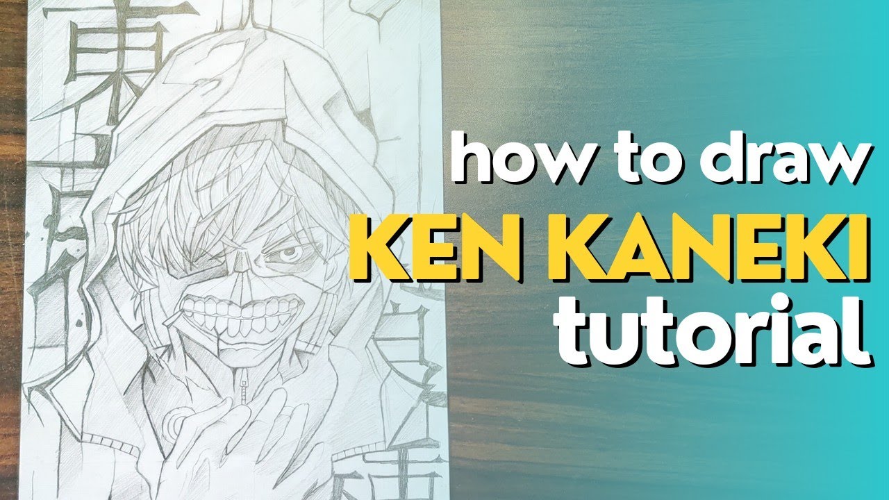 how to draw tokyo ghoul main character | ken kaneki | tutorial - YouTube
