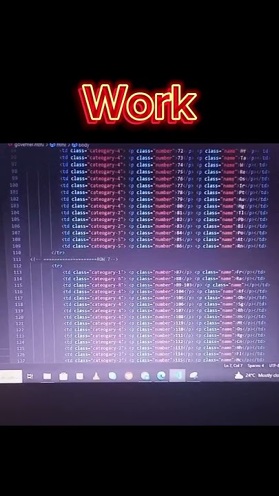 Work Vs Result 🥰 Coding Codinglife Codingislove Periodictable Html Css Codinginmobile 7893