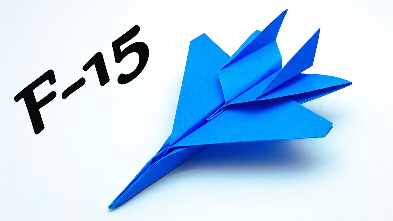 Origami Tutorial: F-15 Jet Fighter Airplane Making | How To Make a F15 ...