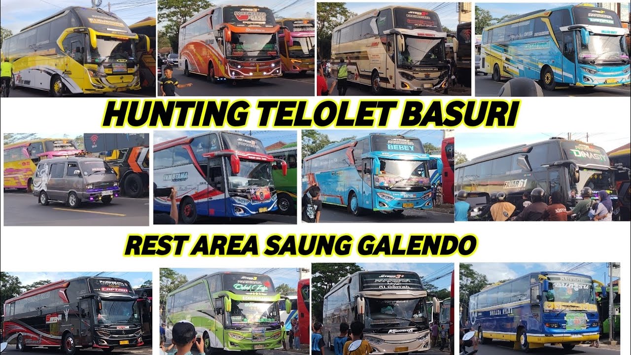 KESERUAN HUNTING TELOLET BASURI DI REST AREA GALENDO||KUMPULAN TELOLET ...