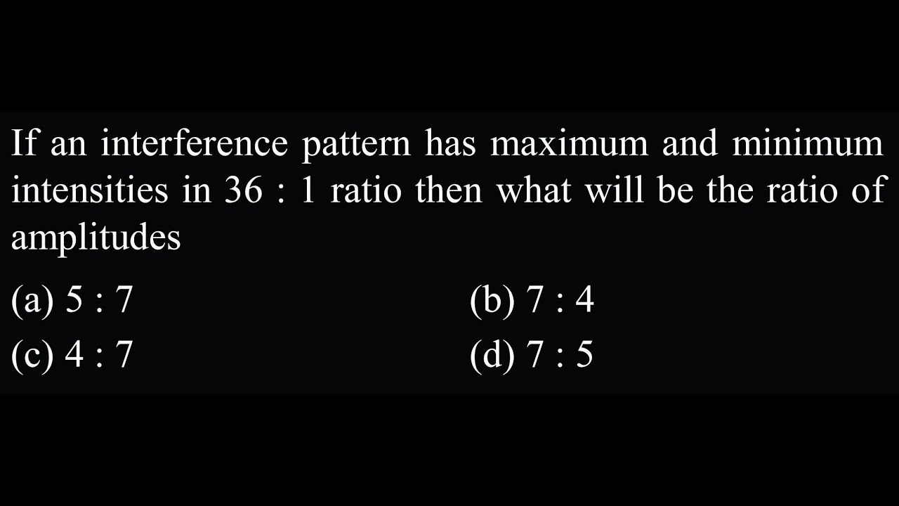 SW DPP 02 Q24 If an interference pattern has maximum and minimum ...