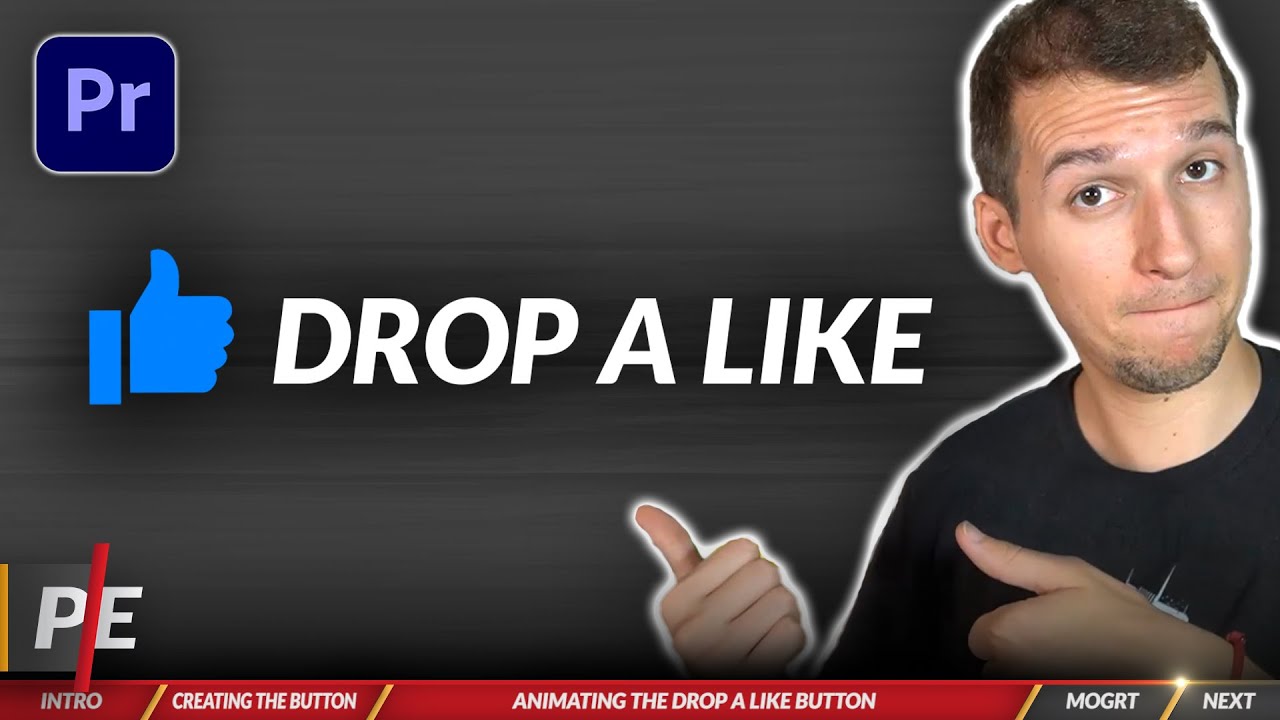 Animated DROP A LIKE Button Tutorial & Free Template (Adobe Premiere ...