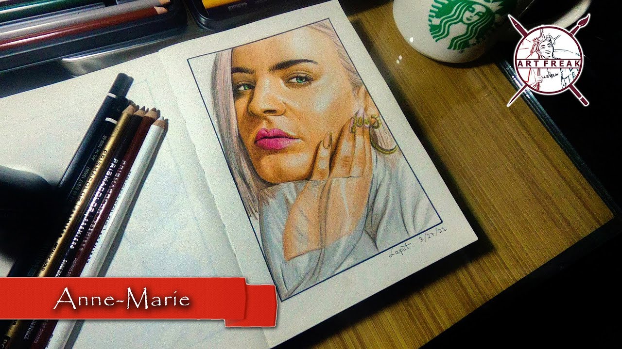 DRAWING ANNE-MARIE | Realistic | Art Freak - YouTube