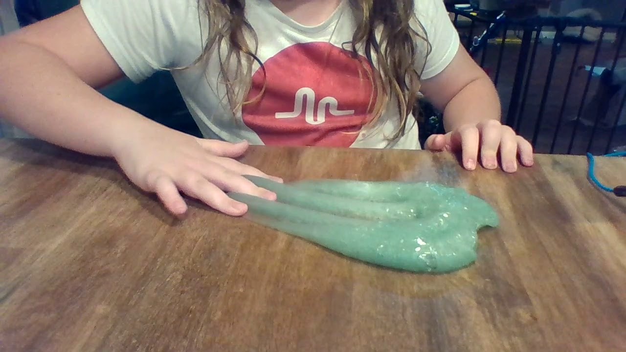 My new clear slime (slime got stuck in my hair!!!!!!!!) - YouTube