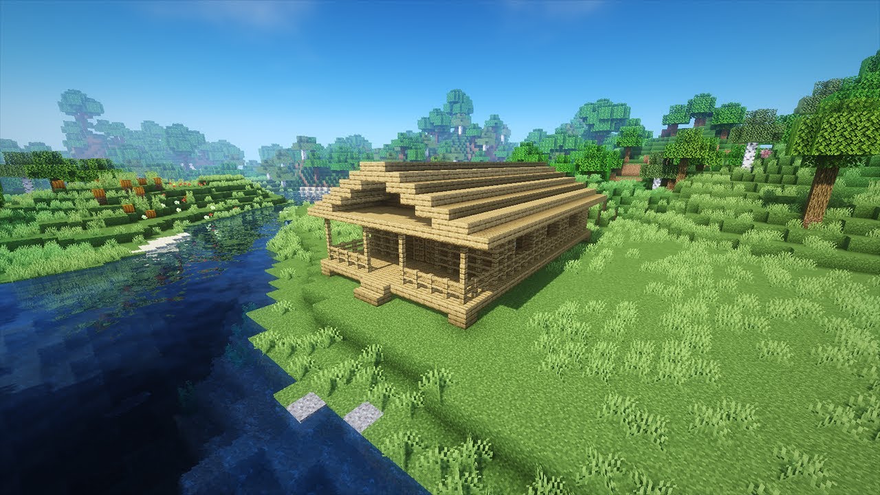 Minecraft house tutorial: How to build a simple little wooden house ...