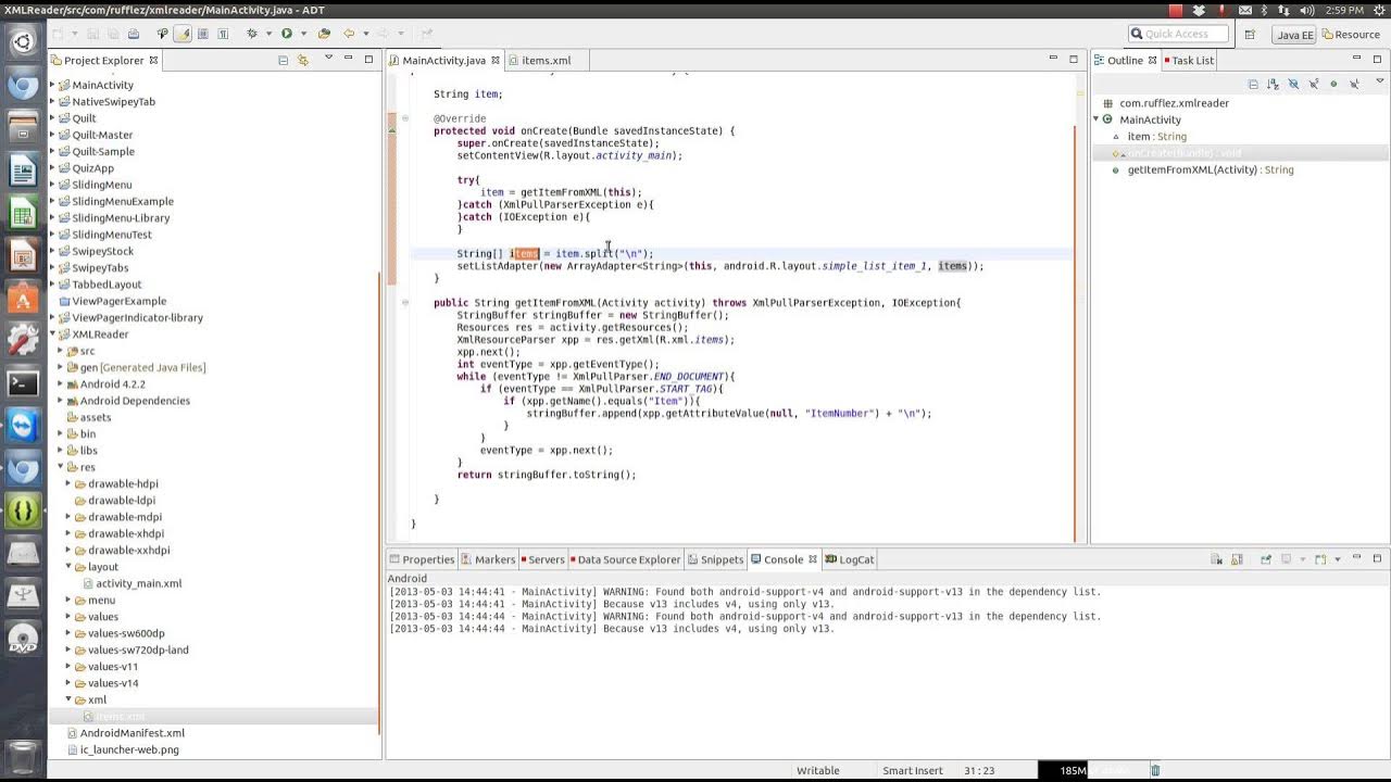 Parsing XML Databases in Android - YouTube