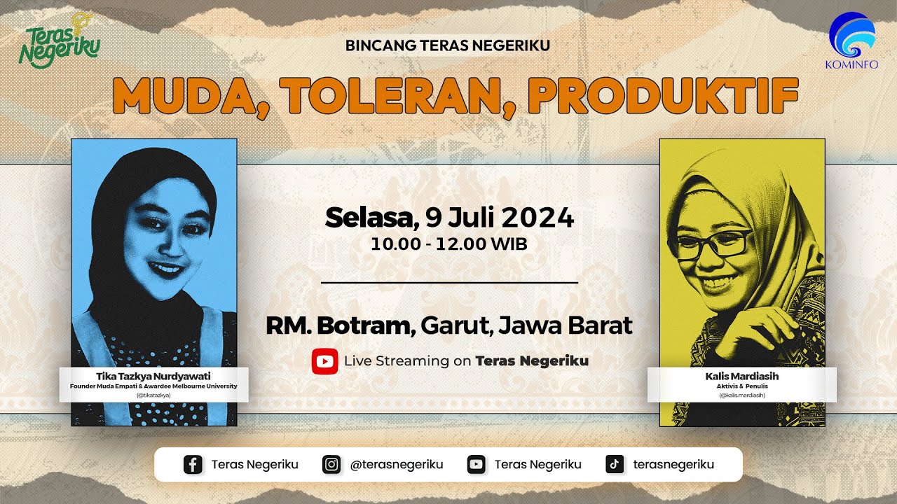 Bincang Teras Negeriku "Muda, Toleran, Produktif" - YouTube