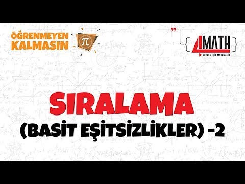 Sıralama (Basit Eşitsizlikler) -2