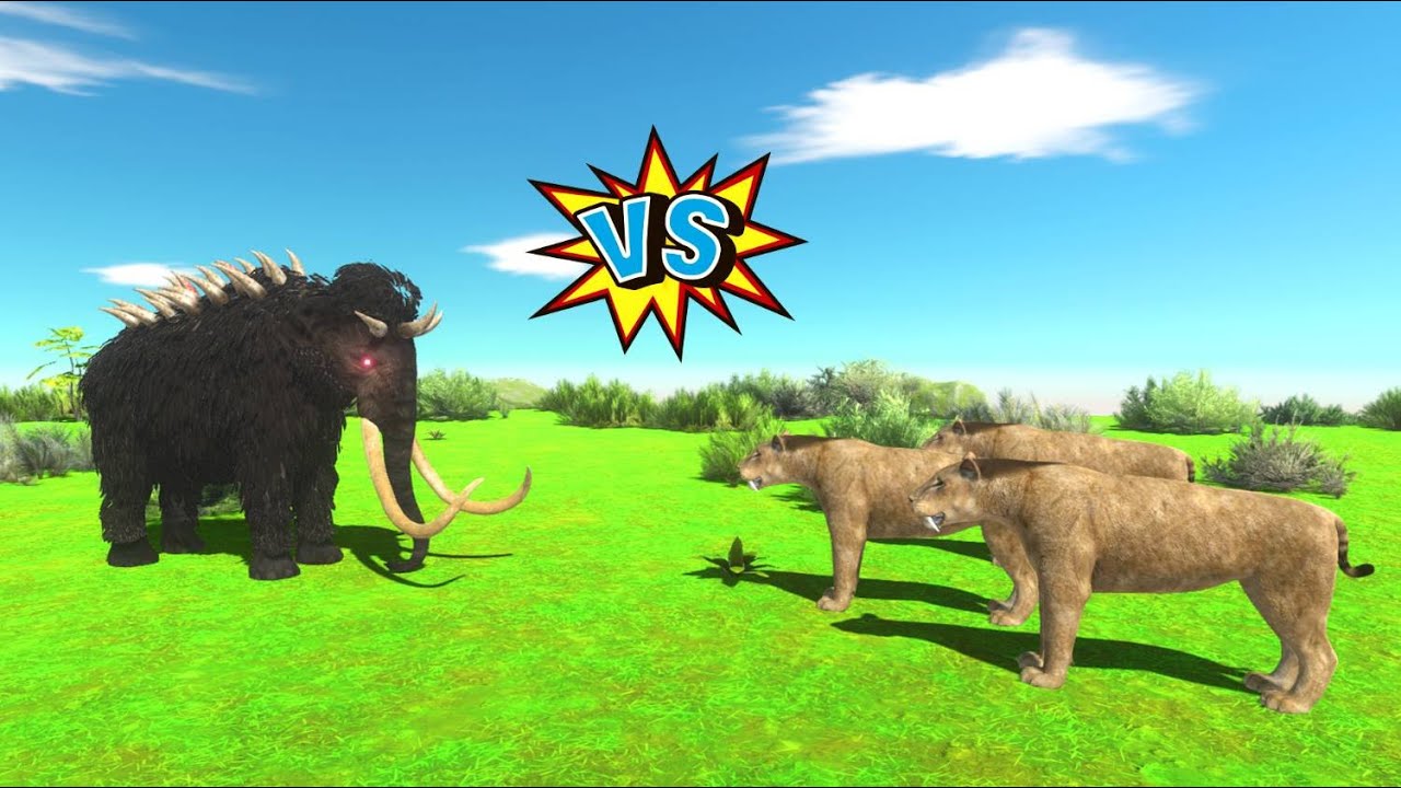 Mutant Wolly Mammoth Vs Smilodon Youtube