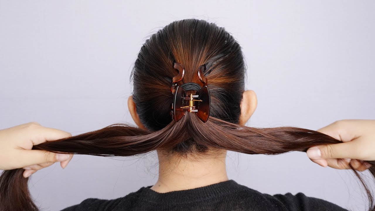 SMALL Claw Clip Hair – Simple Bun Hairstyle For Everyday | Juda ...