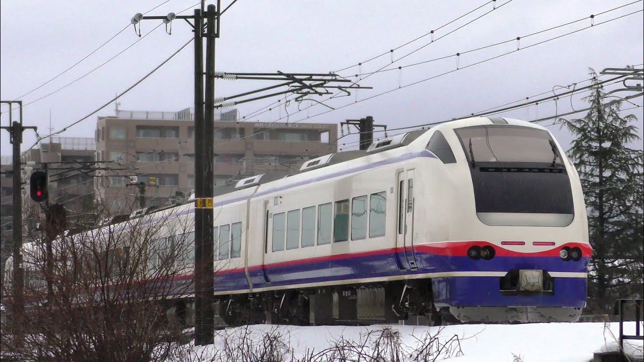 特急しらゆき1号新潟行き【4K】信越本線下りE653系H201編成51M - YouTube