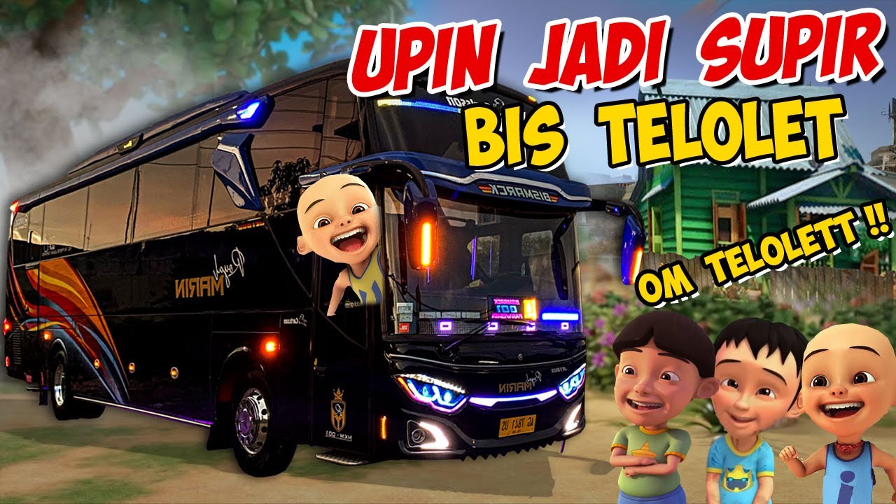 Upin ipin jadi Supir Bis Malam TELOLET , ipin senang ! GTA Lucu - YouTube