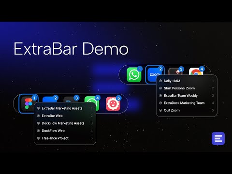ExtraBar Demo - Personalize Your macOS Menu Bar with the actions you actually need