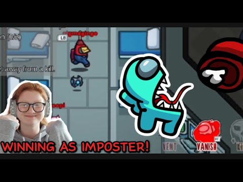 AMONG US/winning as the imposter! - YouTube