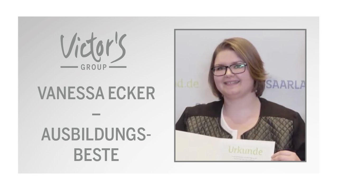 Victor's Group | Vanessa Ecker – Ausbildungsbeste des Saarlandes "Altenpflege" - YouTube