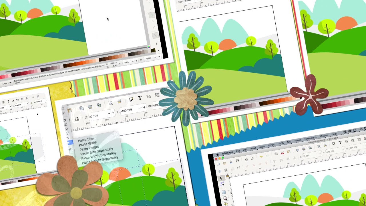 (INKSCAPE) MENGGAMBAR VECTOR PEMANDANGAN, GAMBAR SEDERHANA, FLAT DESIGN ...