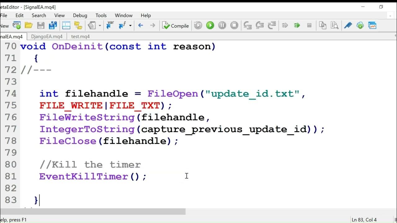 MQL4 MQL5 Course: OnDeinit() function - YouTube MQL4 MQL5 Course: OnDeinit() function - YouTube