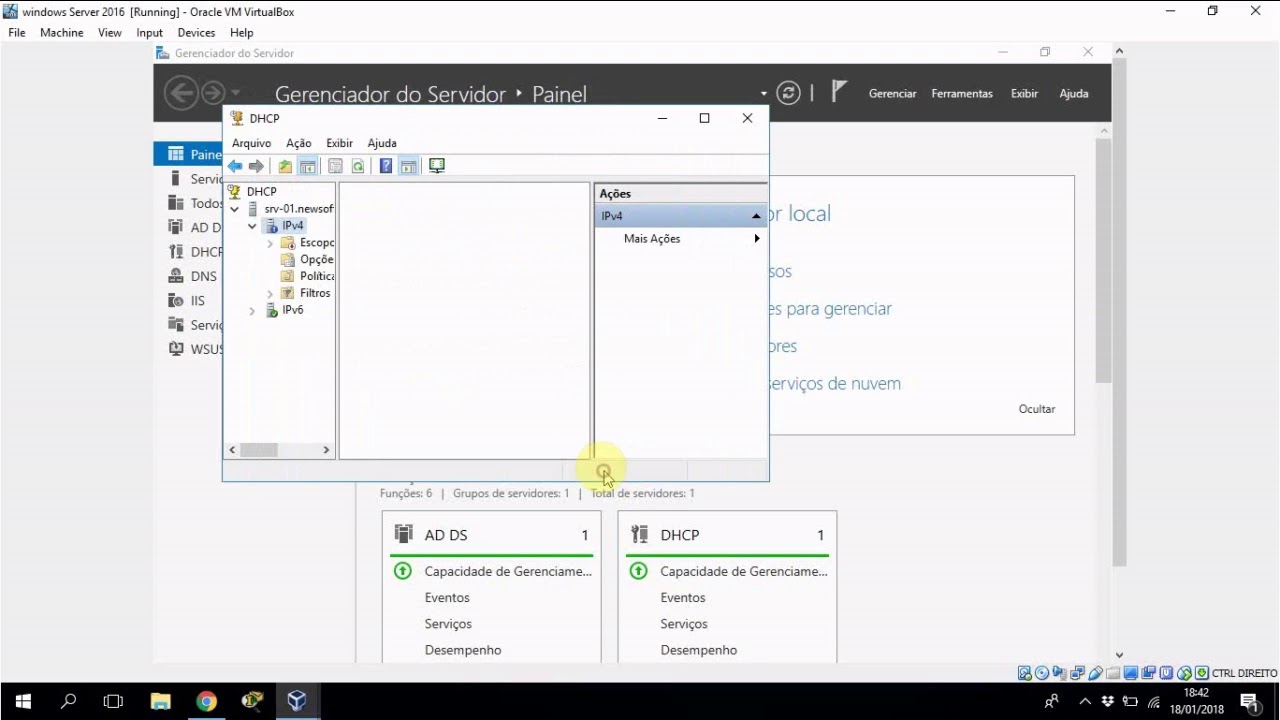 Intalação e configuração do DHCP - YouTube