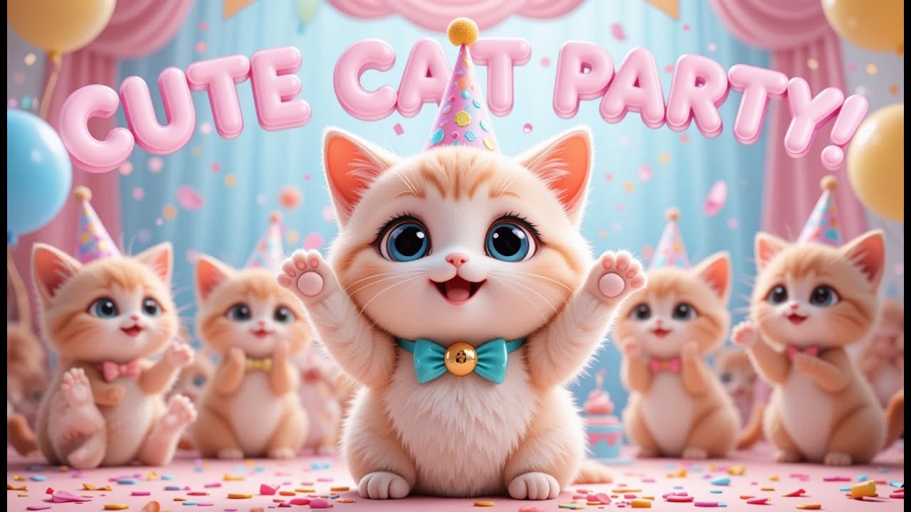 Stylish Cat Birthday Party | Cool Cats Dancing & Celebrating in Style ...