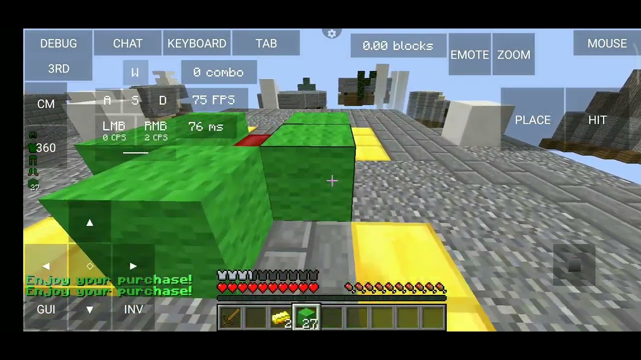 Playing bedwars first time on Java(Android) - YouTube