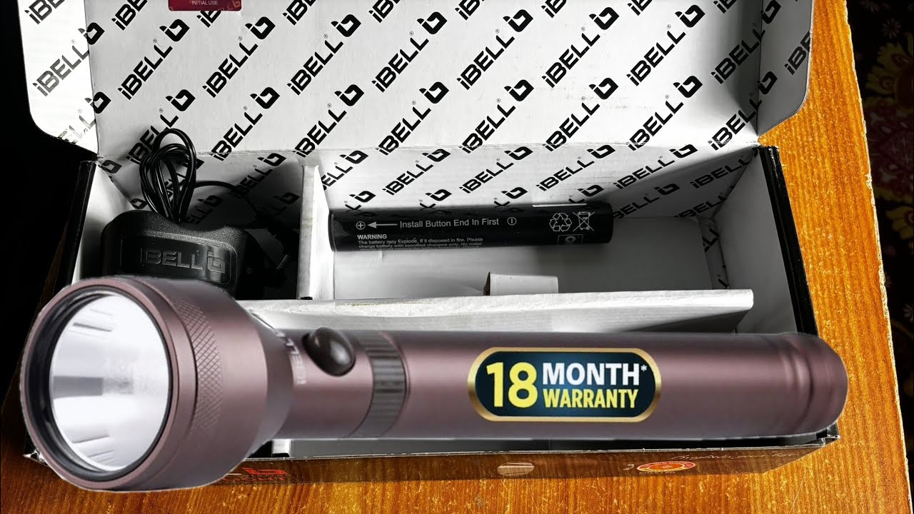 Super Bright LED Flashlight iBELL FL8259BM - YouTube