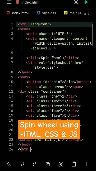 I Created A Spin Wheel Using Html Css And Javascript Shorts Mrsolodev Ytshorts Html Css 1702