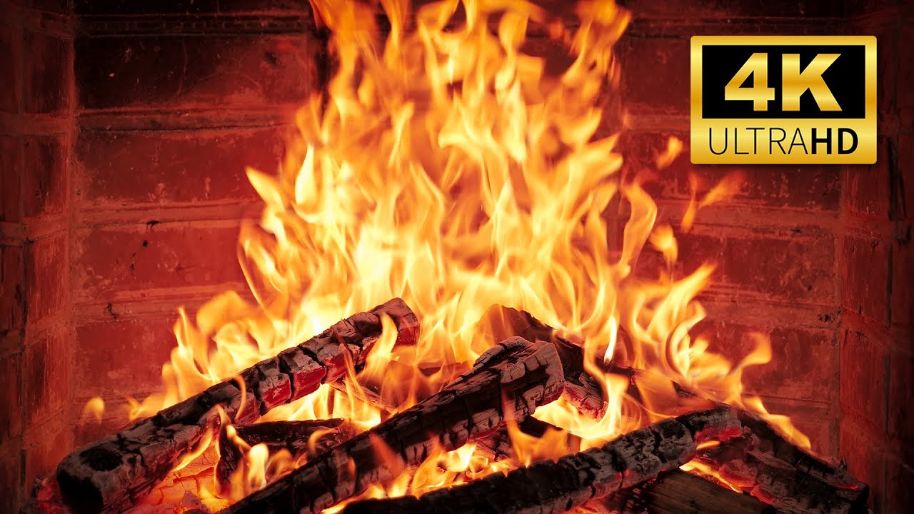 🔥 Virtual Fireplace in 4K Ultra HD. Cozy Fireplace 4K with Calm ...