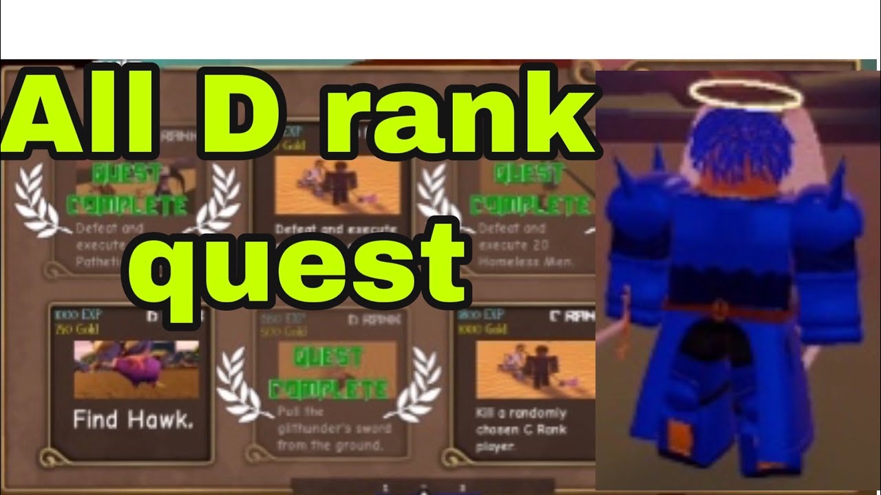 [CODE]HOW TO COMPLETE ALL D RANK QUEST/HOLY WAR - YouTube