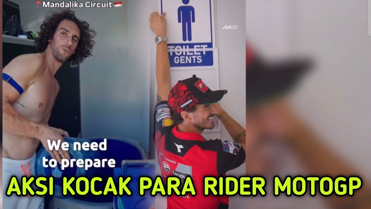 Aksi Kocak Para Rider Jelang Balapan MotoGP di Sirkuit Mandalika - YouTube