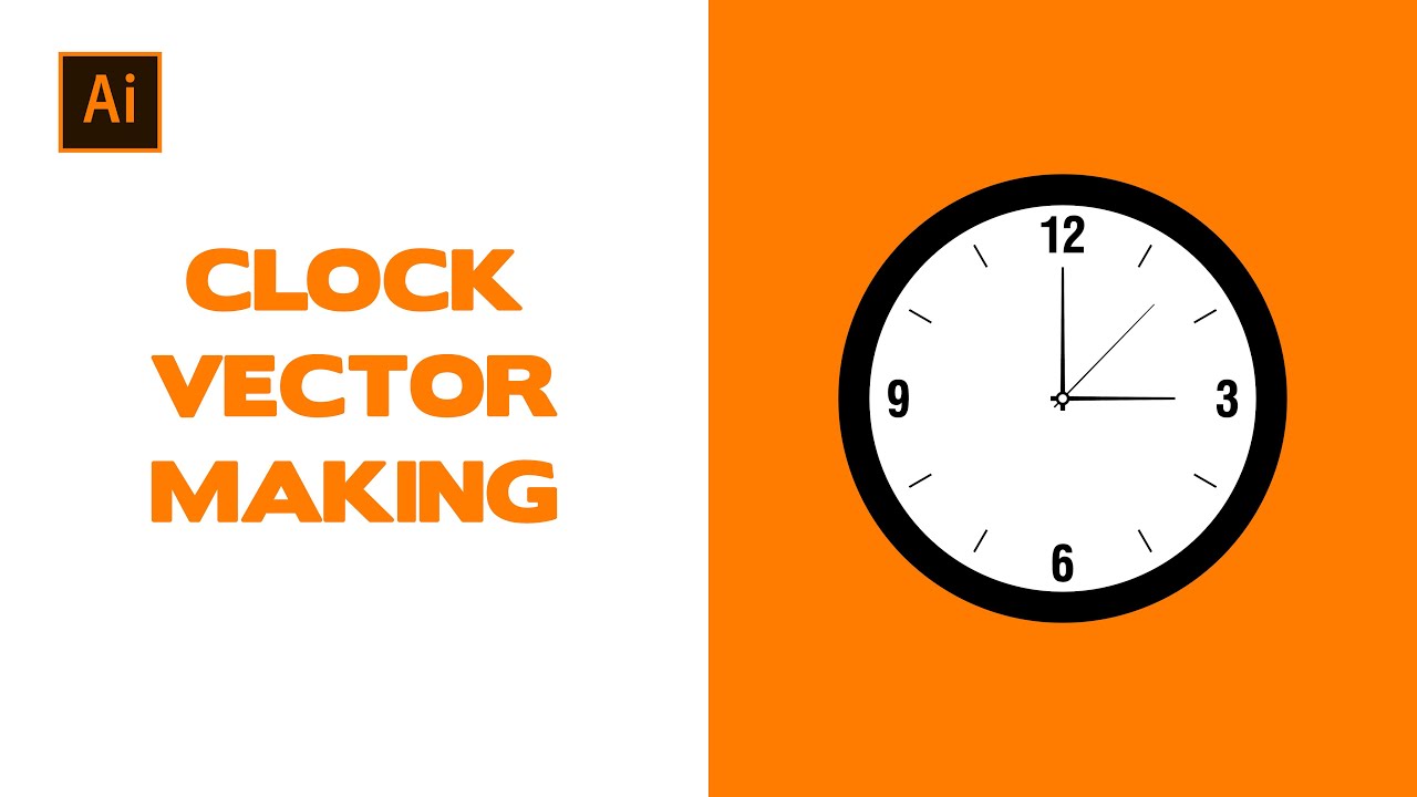 Easy Way of Clock Vector Design In Adobe Illustrator | Vector Making ...